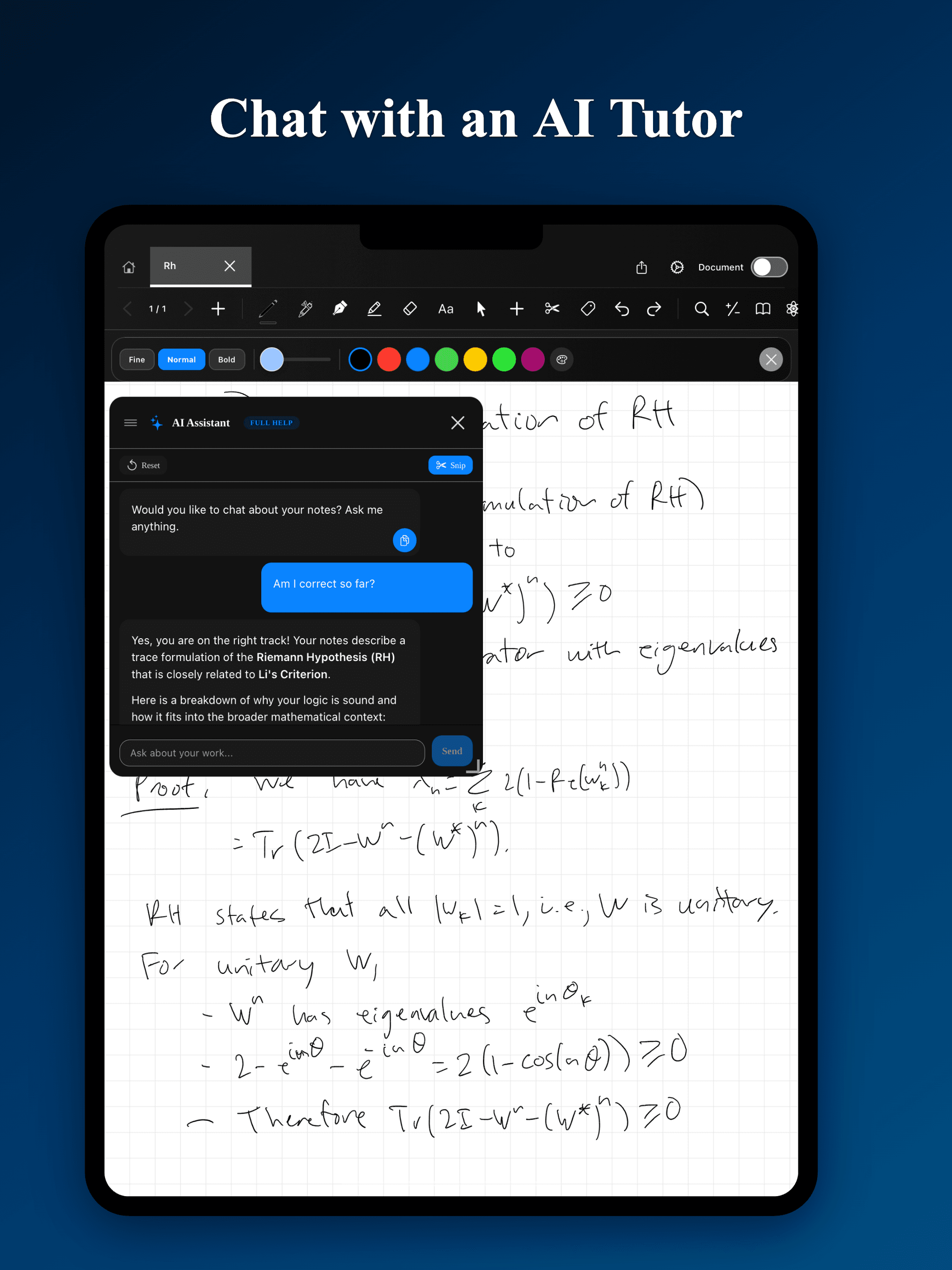 MathNotes - Math Note-Taking App for iPad